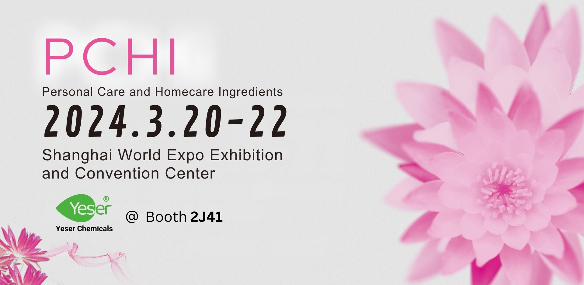 Exciting News: Yeser Chemicals Joins PCHi 2024, Booth 2J41!